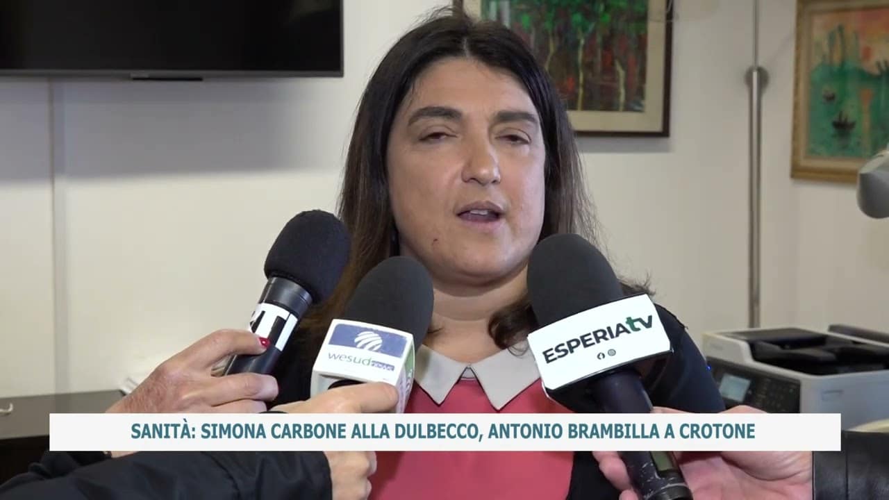 SANITÀ: SIMONA CARBONE ALLA DULBECCO, ANTONIO BRAMBILLA A CROTONE ...